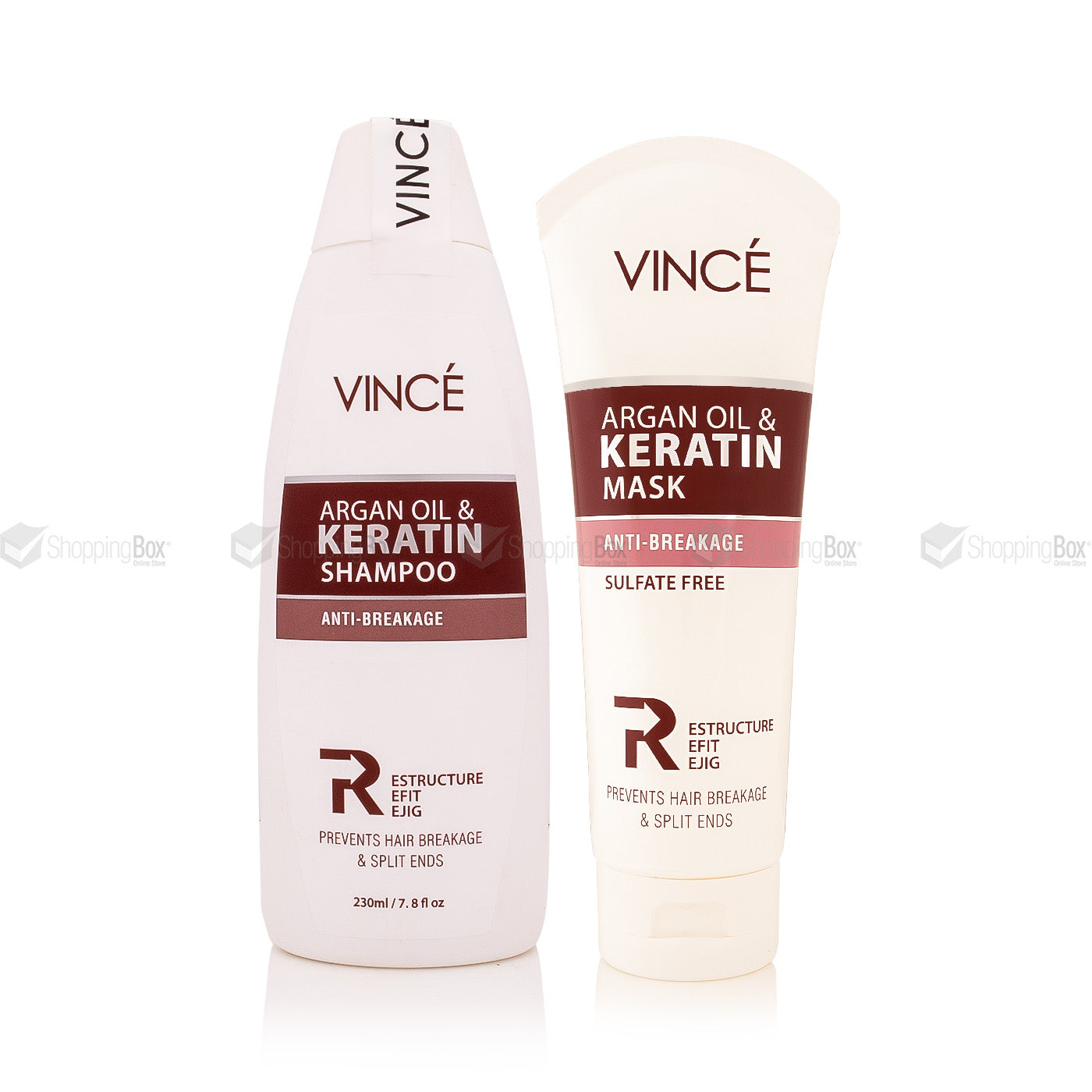 Vince Argan Oil & Keratin Shampoo + Hair Mask Bundle – Shopping Box